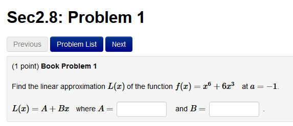 Solved Sec2.8: Problem 1 Previous Problem List Next (1 | Chegg.com