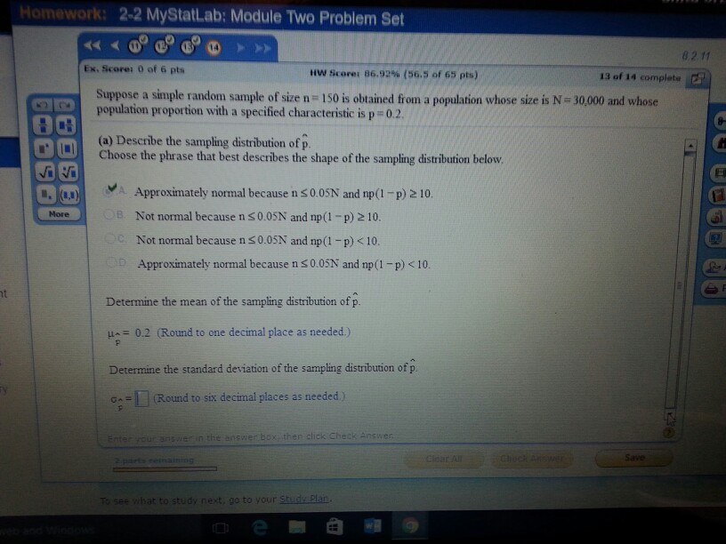 Solved Homework: 2-2 MyStatlab: Module Two Problem Set 8211 | Chegg.com