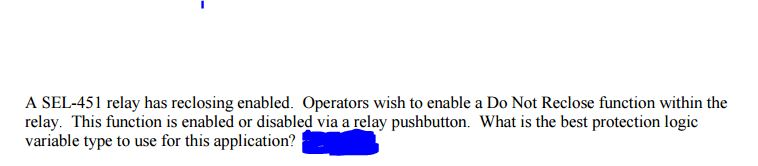 A SEL-451 relay has reclosing enabled. Operators wish | Chegg.com