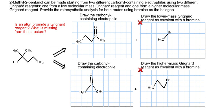 Solved 2-Methyl-2-pentanol can be made starting from two | Chegg.com