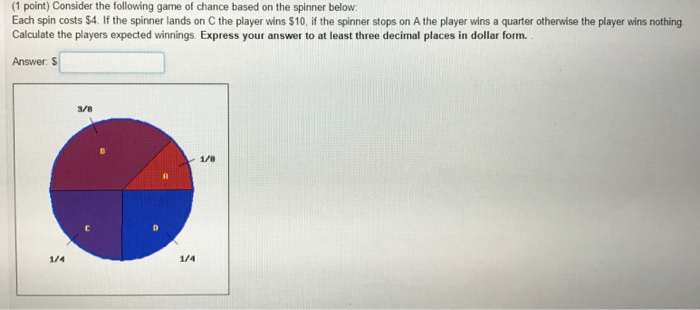 Solved Consider the following game of chance based on the | Chegg.com