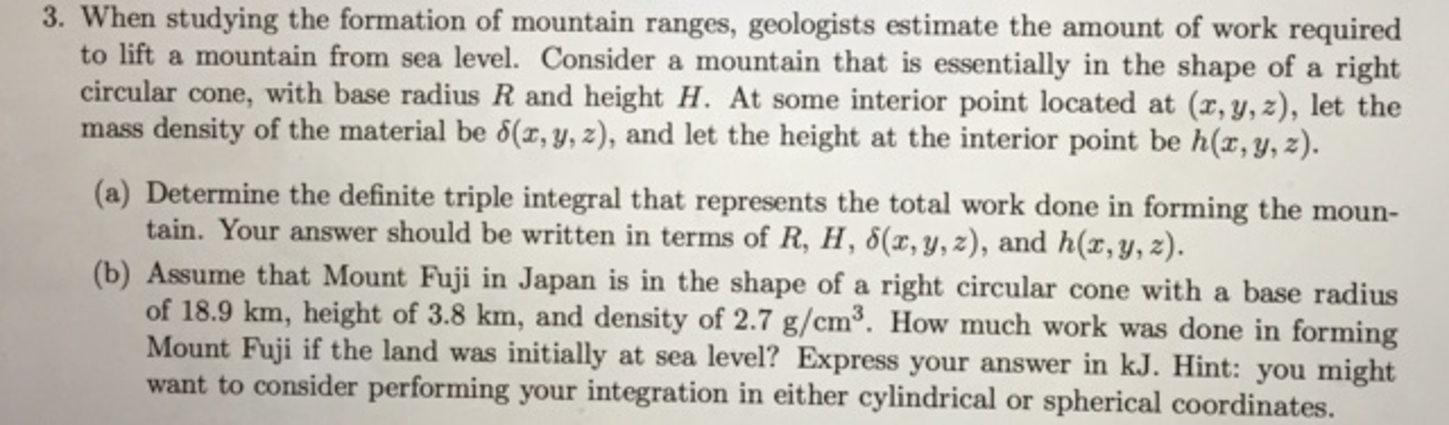 Solved When studying the formation of mountain ranges, | Chegg.com