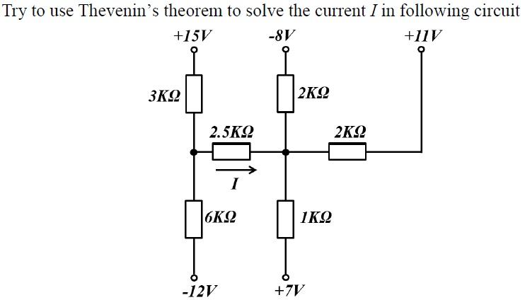 Solved Try to use Thevenin's theorem to solve the current I | Chegg.com