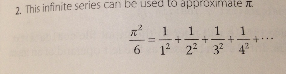 Solved 2. This infinite series can be used to approximate π | Chegg.com