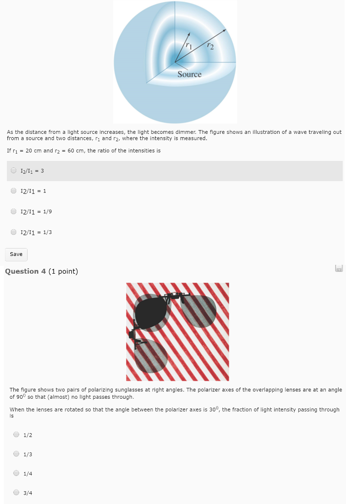 Solved As the distance from a light source increases, the | Chegg.com