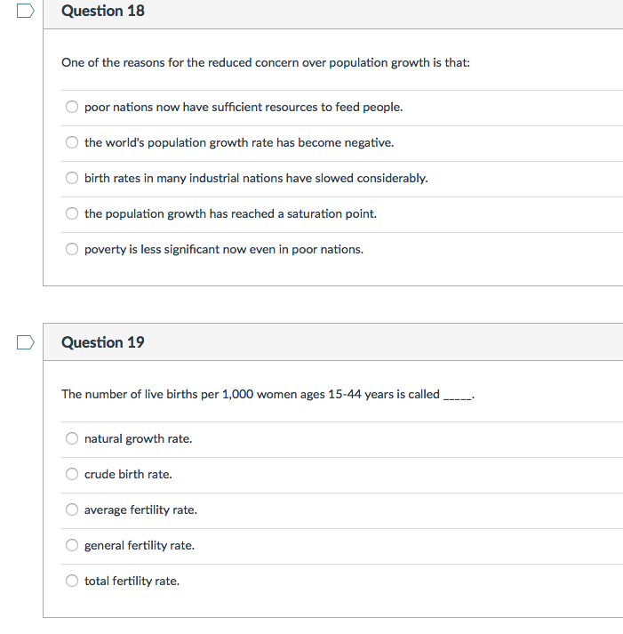 Solved One of the reasons for the reduced concern over | Chegg.com