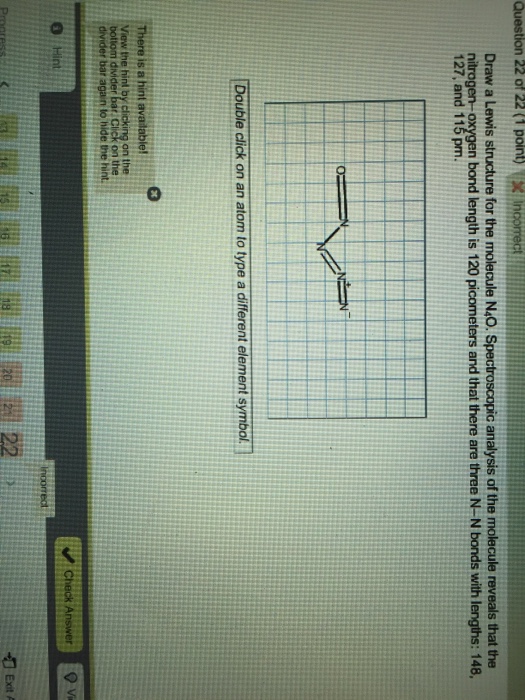 Solved Draw a Lewis structure for the molecule N_4O. | Chegg.com