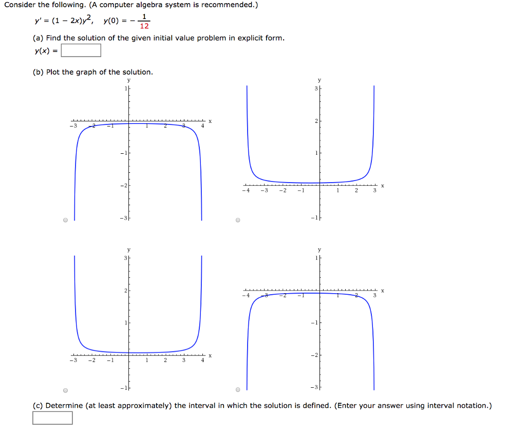 Solved Consider the following. (A computer algebra system is | Chegg.com