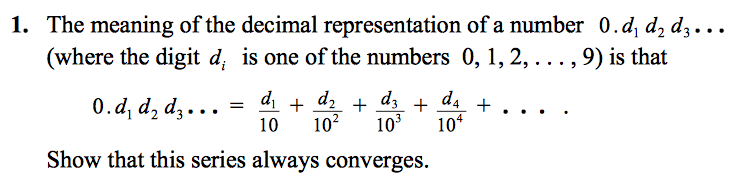 Solved The meaning of the decimal representation of a number | Chegg.com