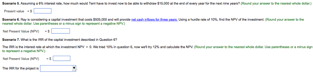 Solved Solve various time value of money scenarios. | Chegg.com