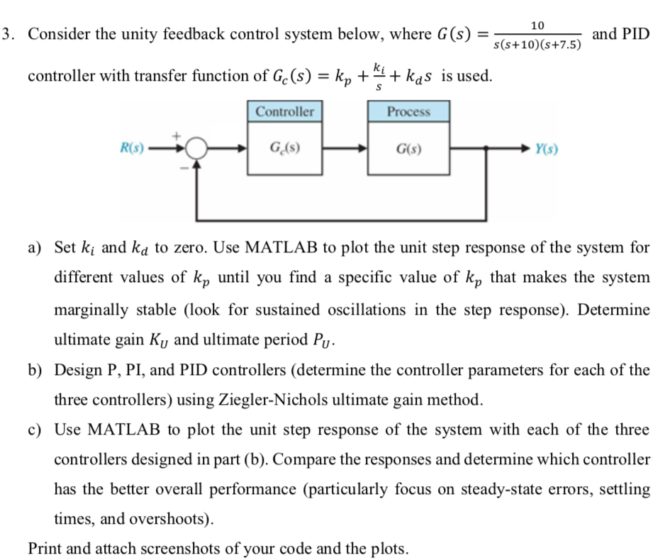 Solved 10 3 Consider The Unity Feedback Control System