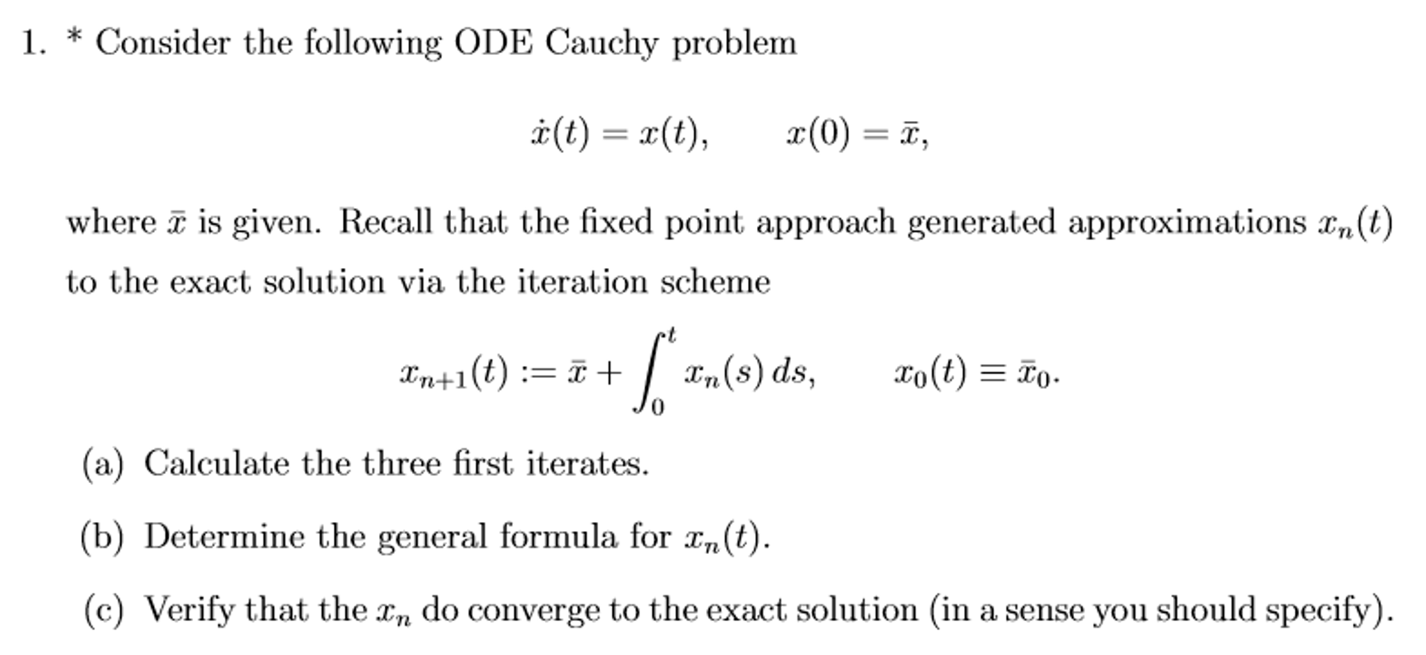 * Consider the following ODE Cauchy problem xdot = | Chegg.com