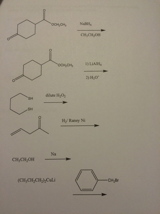 Solved OCH-CH3 NaBH4 CH3CH2OH OCH CH3 1) LiAIH4 2) H,O* | Chegg.com