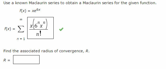 Solved Use a known Maclaurin series to obtain a Maclaurin | Chegg.com