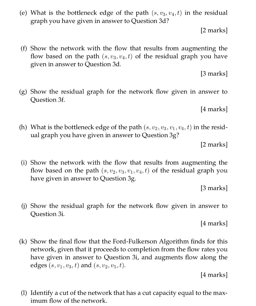 Solved 3. We will look at how the Ford-Fulkerson Algorithm | Chegg.com