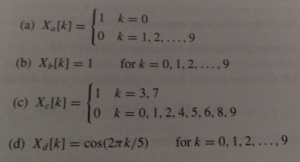 Solved For each of the following 10-point DFTs, determine a | Chegg.com