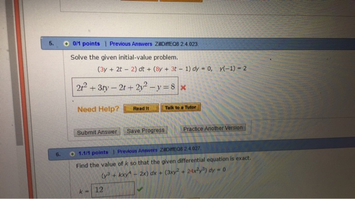 Solved Solve the given initial-value problem. (3y + 2t - 2) | Chegg.com