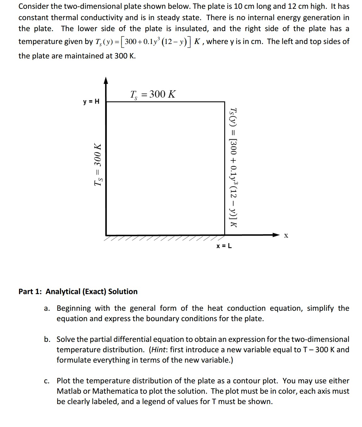 Solved Consider the two-dimensional plate shown below. The | Chegg.com