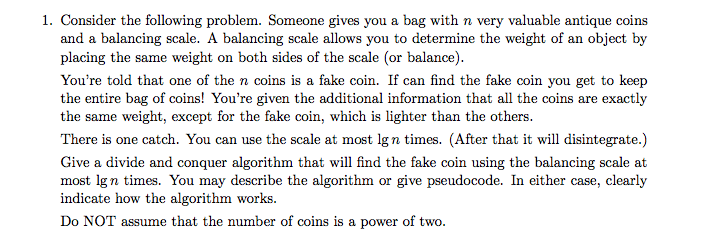 Solved Consider the following problem. Someone gives you a | Chegg.com