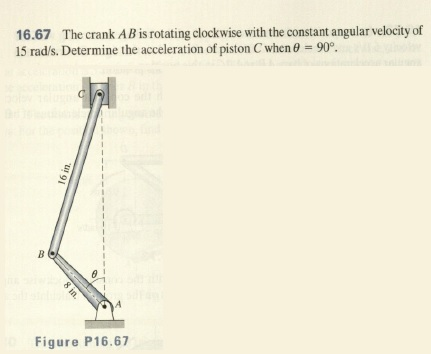 Solved The crank AB is rotating clockwise with the constant | Chegg.com