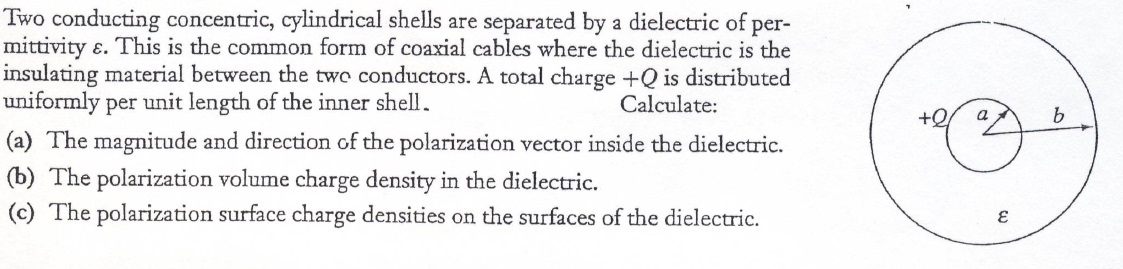 Solved Two conducting concentric, cylindrical shells are | Chegg.com