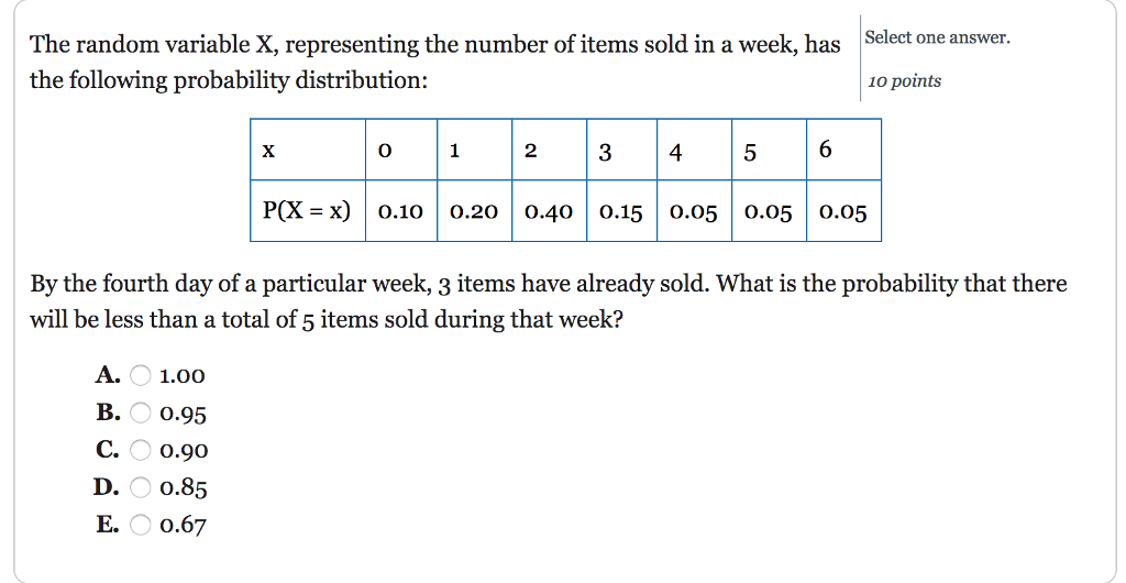 Solved The Random Variable X Representing The Number Of