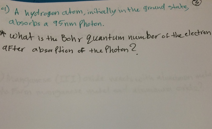 Solved A Hydrogen Atom Initially In The Ground State