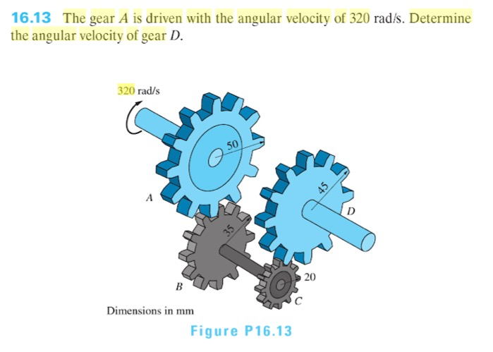 Solved 16.13 The gear A is driven with the angular velocity | Chegg.com