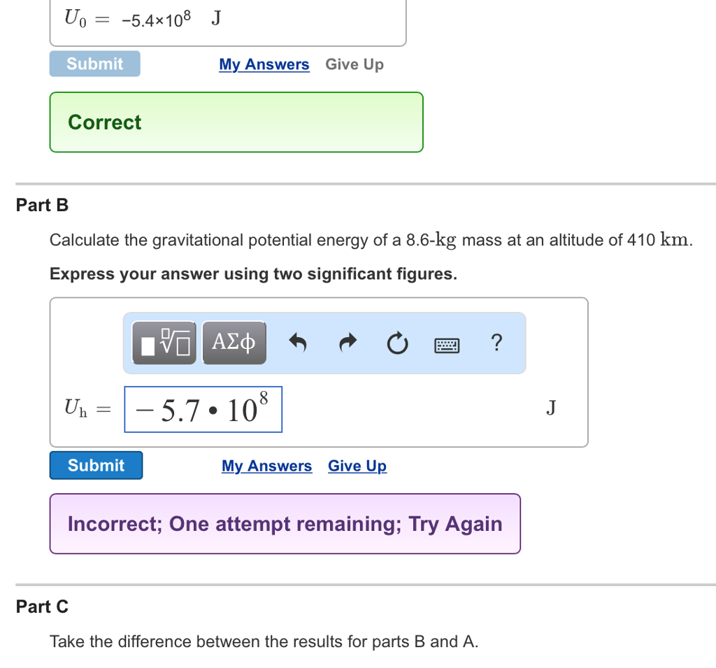 Solved Calculate the gravitational potential energy of a | Chegg.com