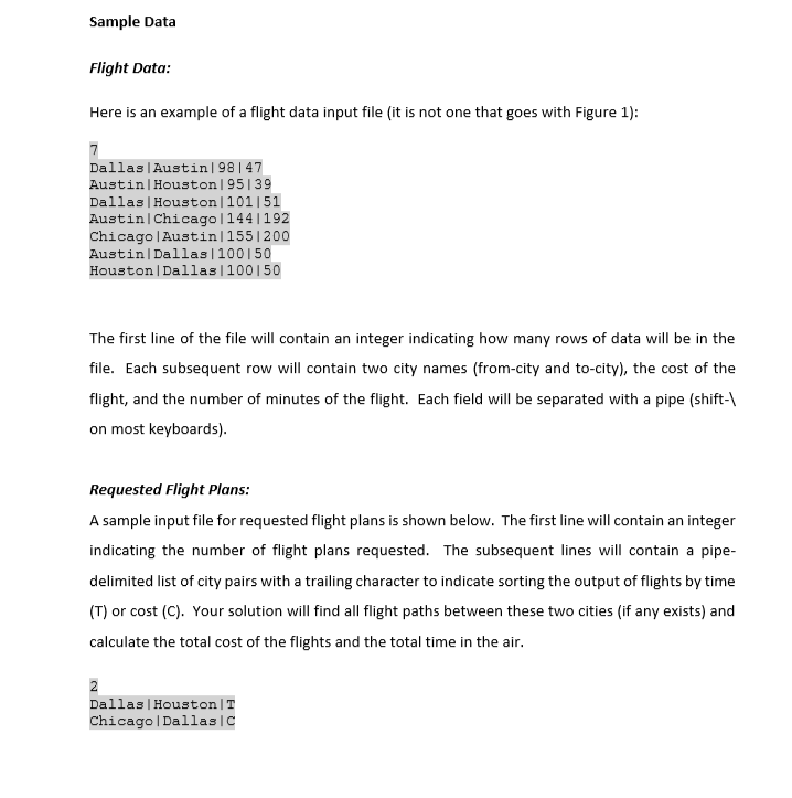 Project 6 Plan a Flight Introduction: In this | Chegg.com