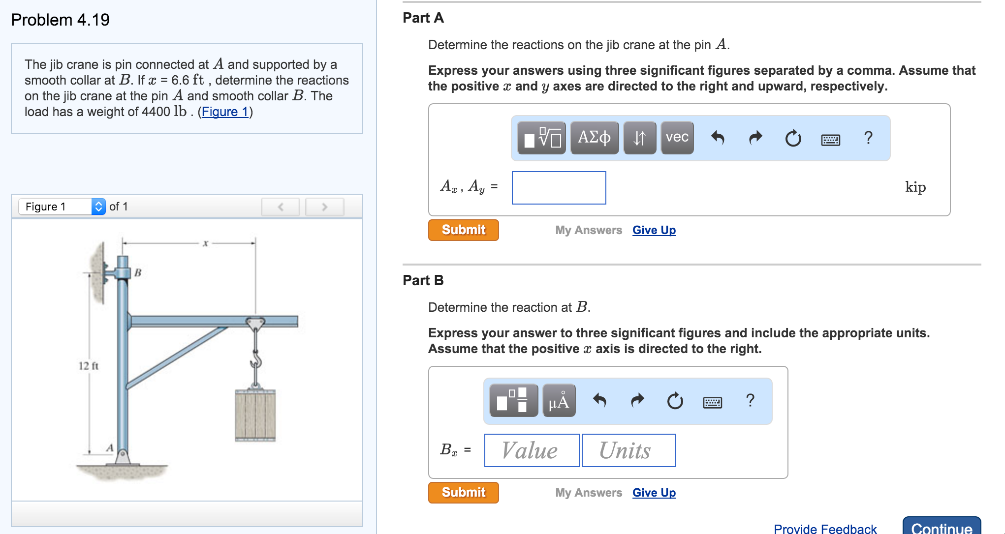 Solved The jib crane is pin connected at A and supported by | Chegg.com