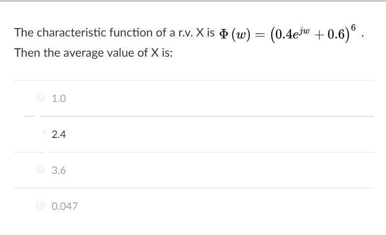Solved The characteristic function of a r.v. X is Φ | Chegg.com