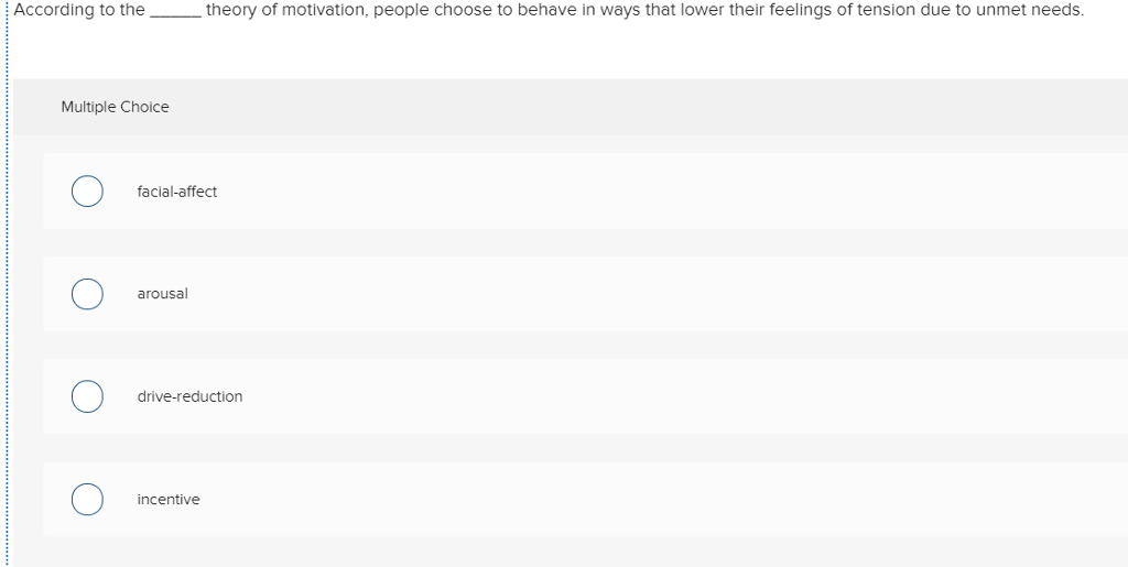 Solved Which of the following is a primary drive? Multiple | Chegg.com