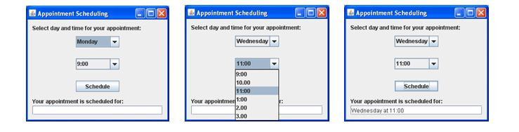 Solved Java Simple Window Program Appointment | Chegg.com