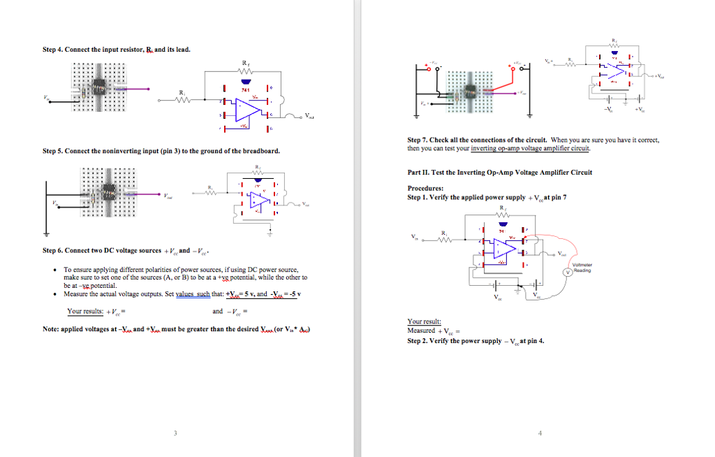 Solved Procedures: IET 291 Applied Circuits Lab Inverting | Chegg.com