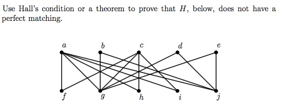 Solved Use Hall's condition or a theorem to prove that H, | Chegg.com