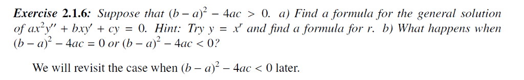 Solved Suppose that (b - a)^2 - 4ac > 0. Find a formula for | Chegg.com