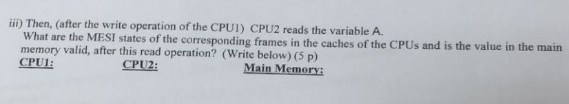 Solved In a symmetric multiprocessor (SMP) system with a | Chegg.com