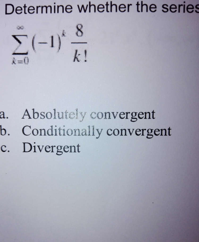 Solved determine whether the series is absolutely | Chegg.com