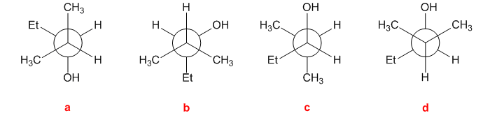 Solved Which of the Newman structures below represents | Chegg.com