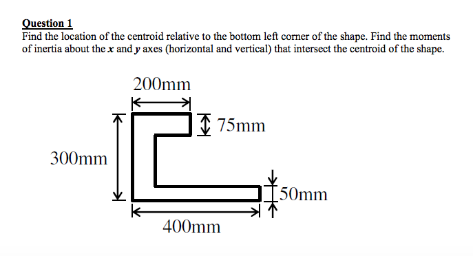 Solved Find the location of the centroid relative to the | Chegg.com