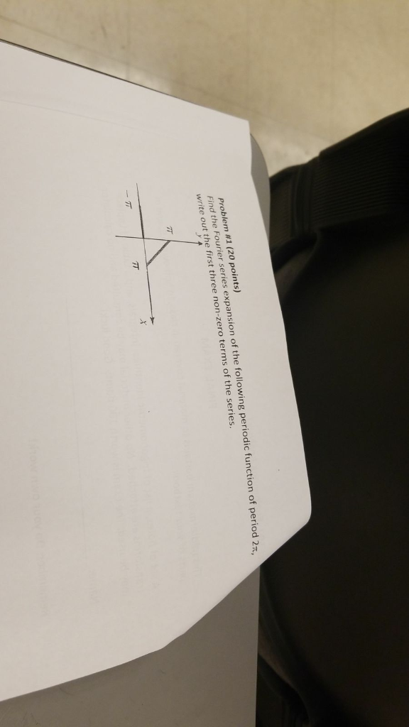 Solved Problem #1 (20 points) Find the Fourier series | Chegg.com