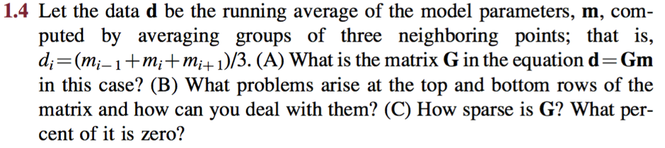 Solved Let the data d be the running average of the model | Chegg.com
