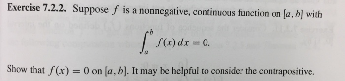 Solved Suppose f is a nonnegative, continuous function on | Chegg.com