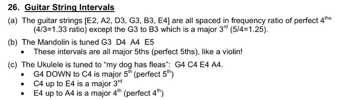 The guitar strings [E2, A2, D3, G3, B3, E4] are all | Chegg.com