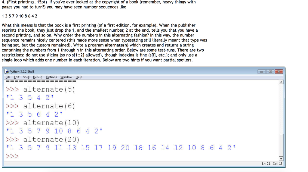 Solved 4. (First printings, 15pt) If you've ever looked at | Chegg.com