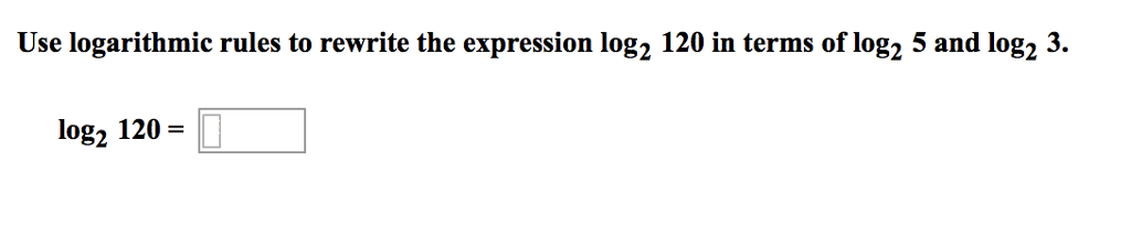 Solved Use logarithmic rules to rewrite the expression log2 | Chegg.com