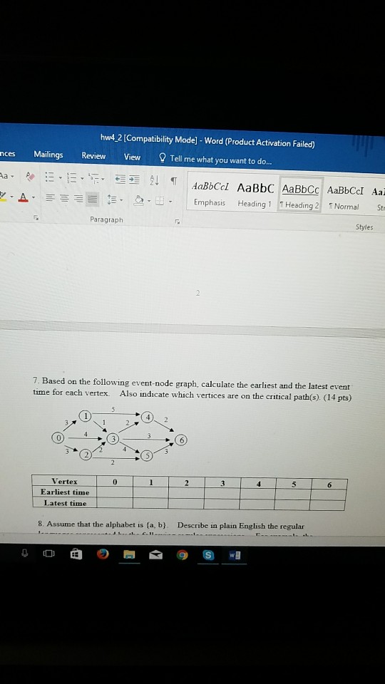 Solved Based On The Following Event Node Graph Calculate Chegg