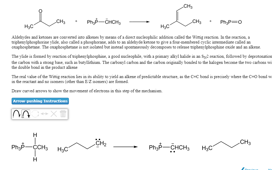 Solved CH3Ph3PCHCH CH3 Ph3Po H3C H3C Aldehydes and ketones | Chegg.com