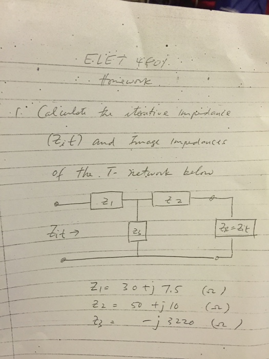 Solved Calulate the itrative impedance (f_i t) and Image | Chegg.com Solved Calulate the itrative impedance (f_i t) and Image | Chegg.com